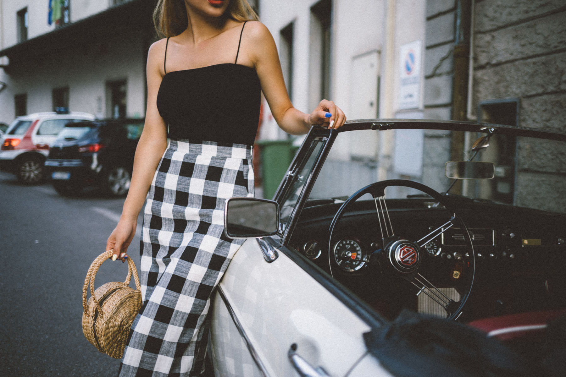 CHECKERED SKIRT FOR NOW AND LATER - Jessica Wang